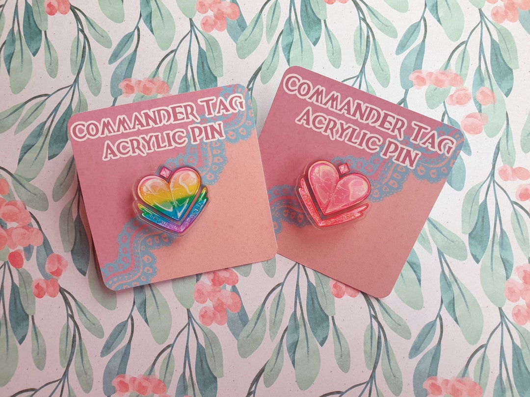 Guild Wars 2 Aesthetic Acrylic Commander Tag Pin Badge, Cute, Pink ...