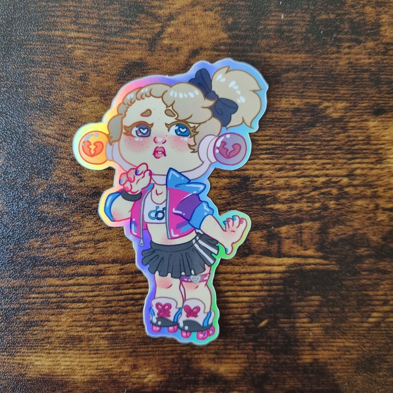 Cute Queer Holographic Vinyl Character Pépin Sticker - Etsy