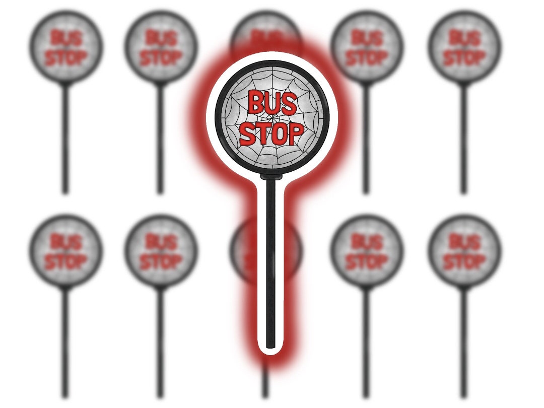 Halloweentown Sticker - Bus Stop - Etsy