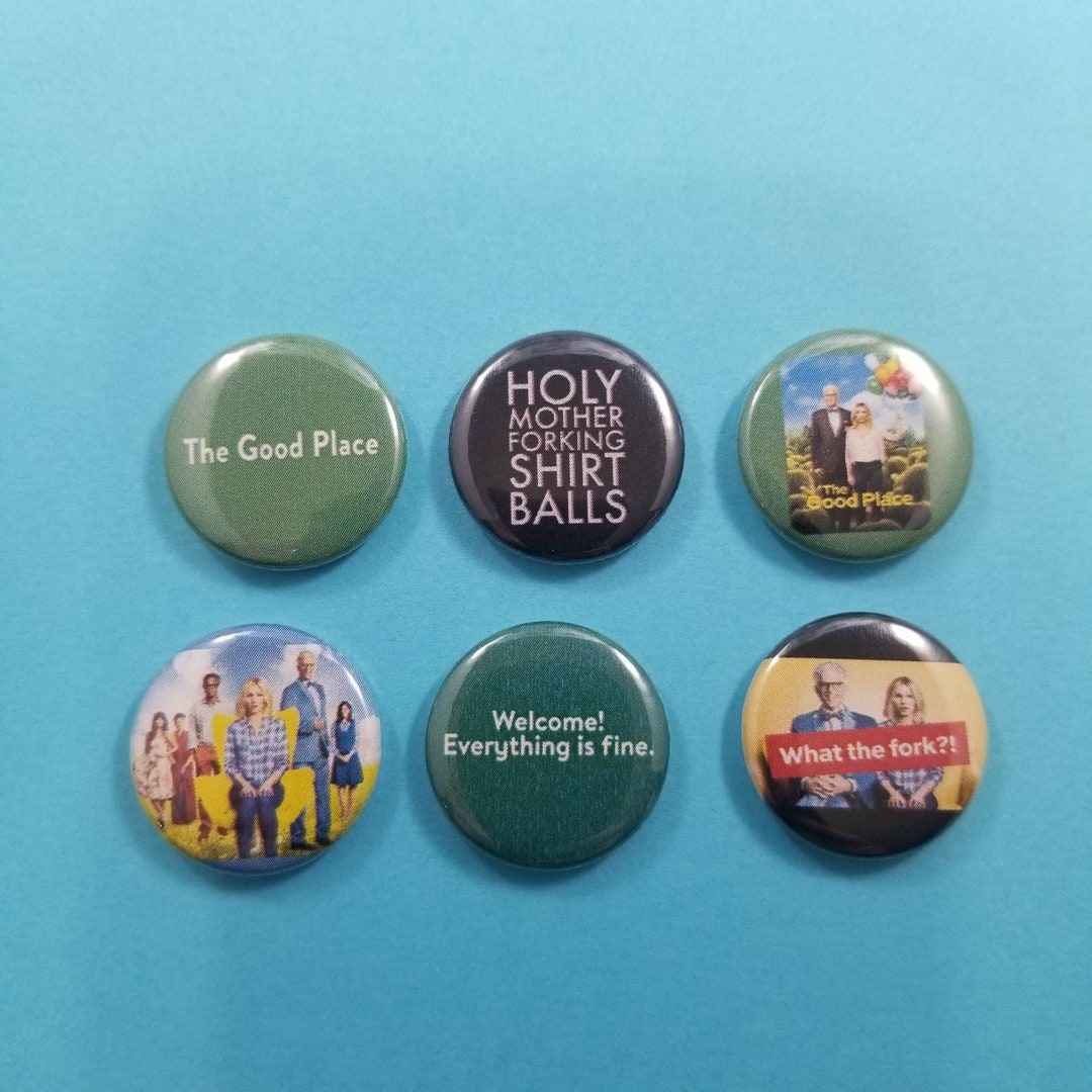 What the Fork!? Set of 6 Pin Back Buttons Badges Pins From the Good ...