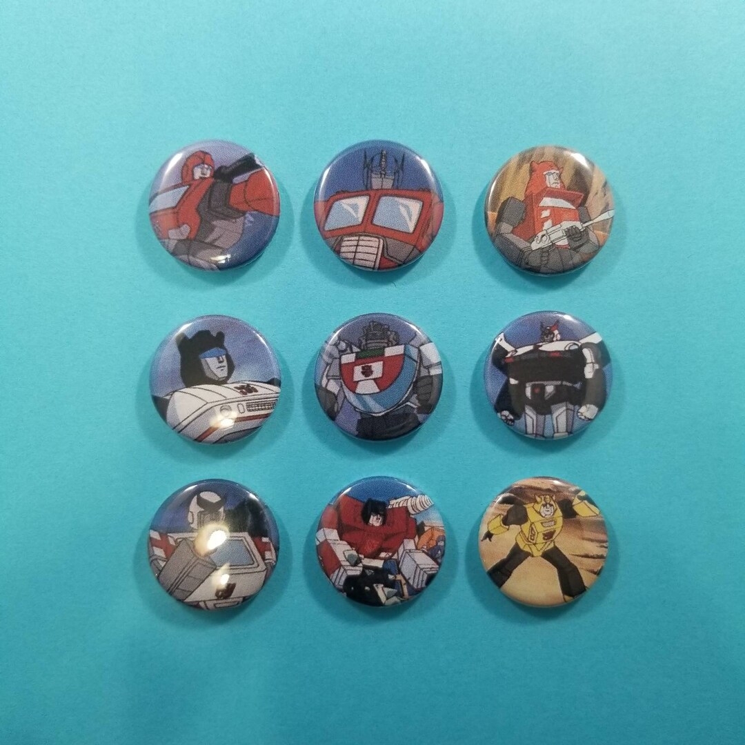 Robots in Disguise! Set of 9 Transformers Refrigerator Magnets ...