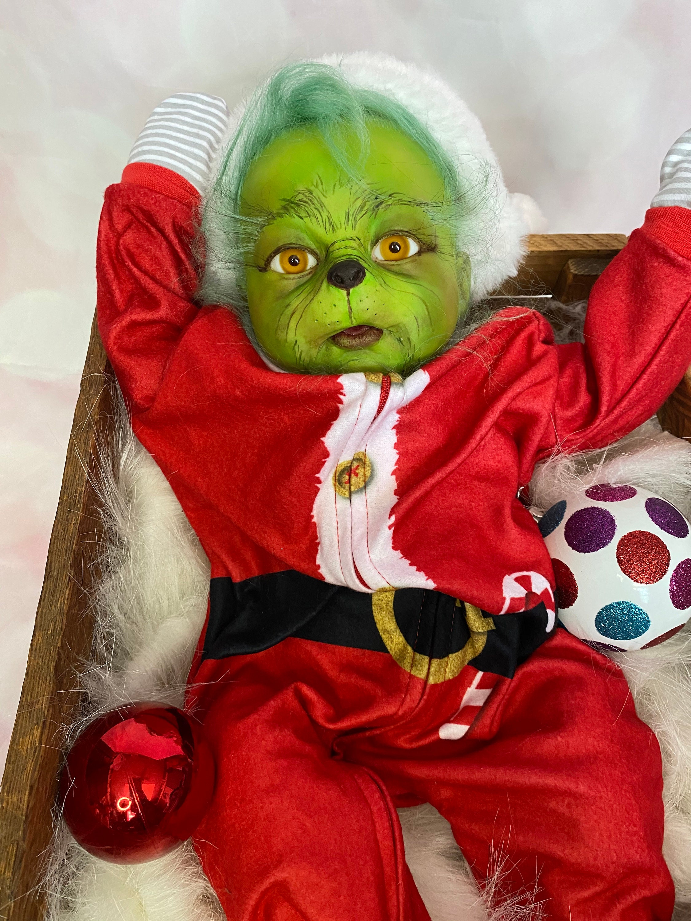 Grinch doll reborn baby twins cute Christmas gift Mr. | Etsy