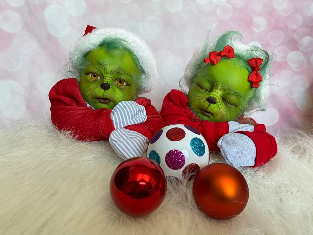 Muñeca Grinch, reborn, bebé, gemelos, lindo regalo de Navidad, Sr ...
