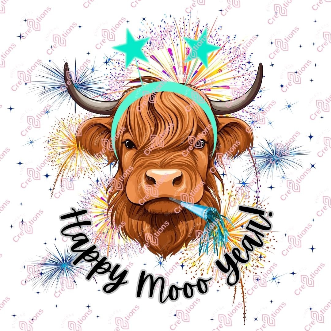 Happy Moo Year - Etsy
