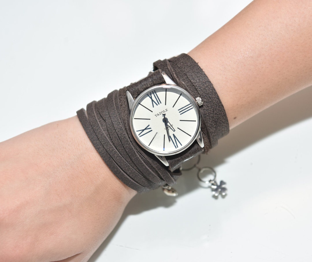 Wrap Watch, Leather Watch, Leather Wrap Watch, Double Wrap Watch, Wrap ...