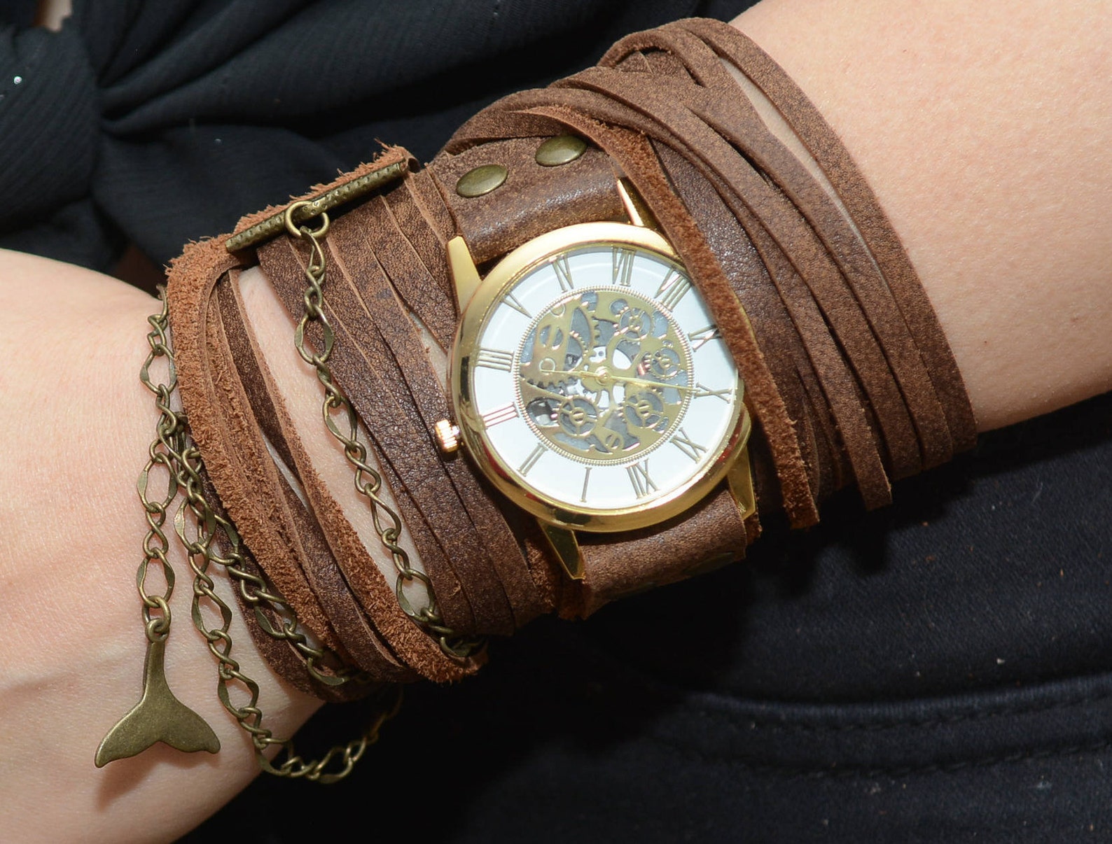 Leather Wrap Around Watch Wrap Watch for Woman Wrap Watch - Etsy