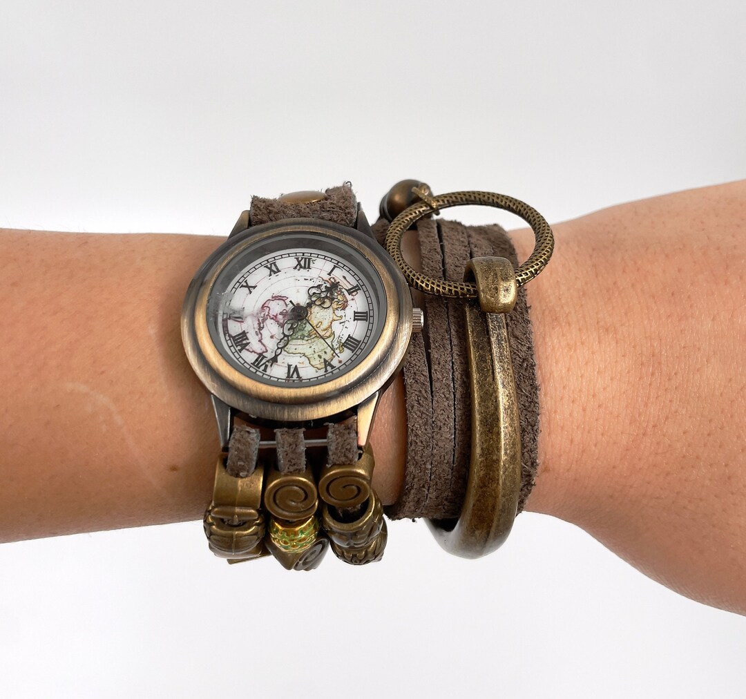 Wrap Watch, White Leather Watch, Leather Wrap Watch, Leather Wrap ...