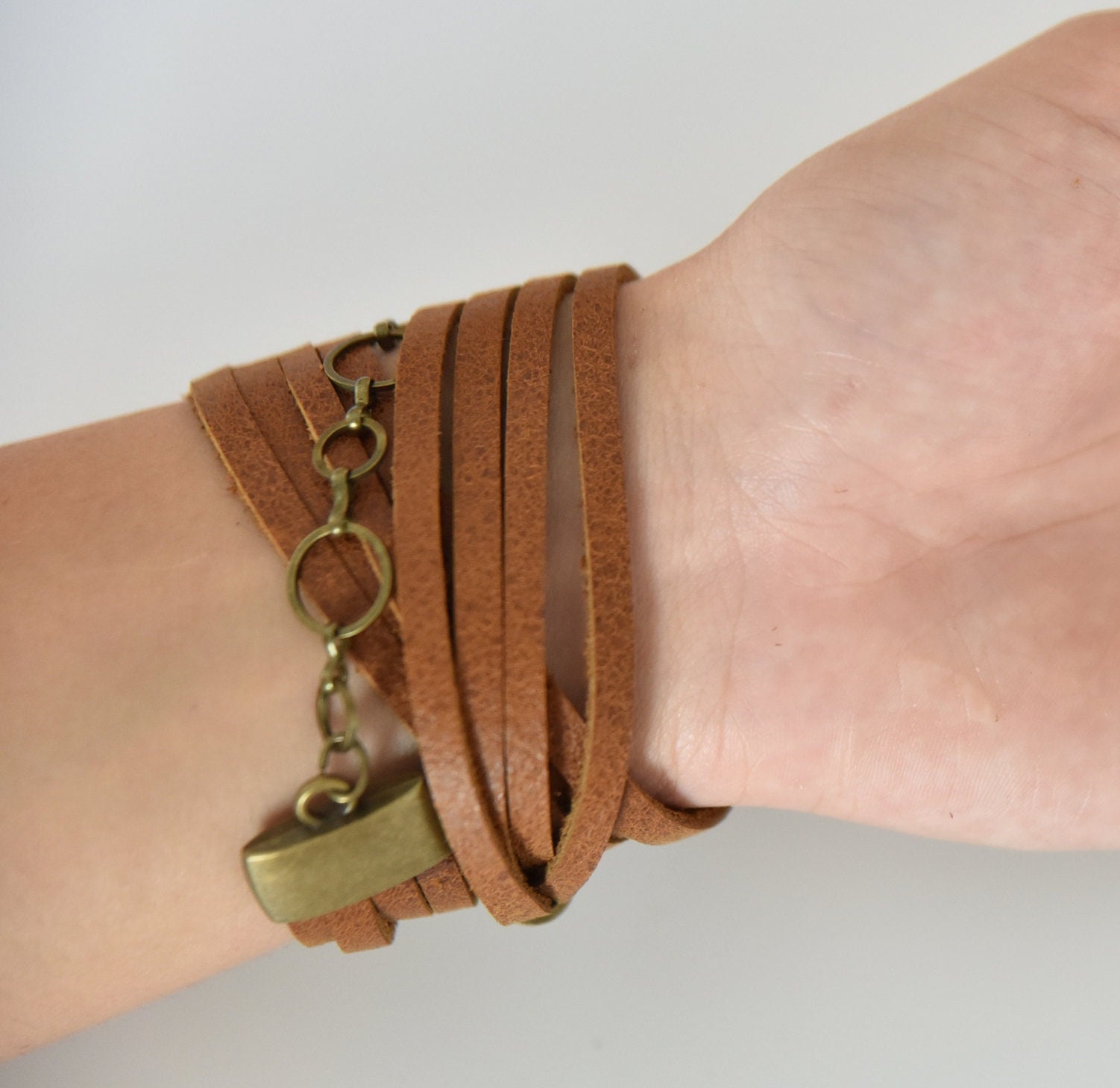 Wrap Watch Brown Leather Watch Leather Wrap Watch Leather - Etsy