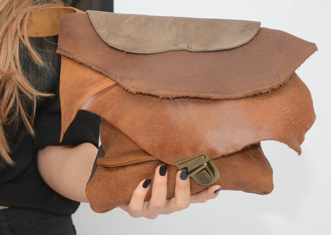 Brown Leather Crossbody Bag, Soft Leather Handbag, Tribal Bags for ...