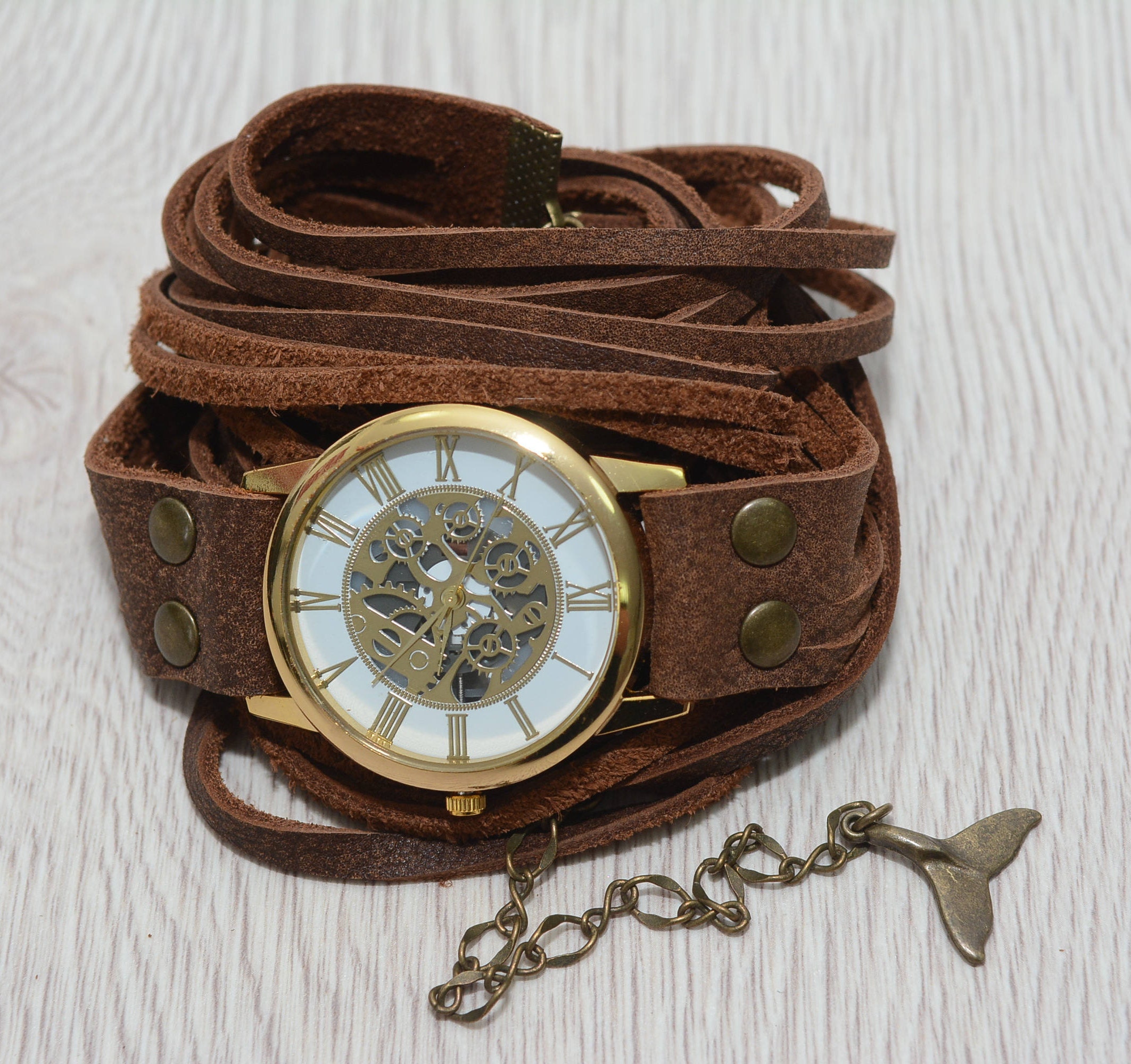 Leather Wrap Around Watch Wrap Watch for Woman Wrap Watch - Etsy