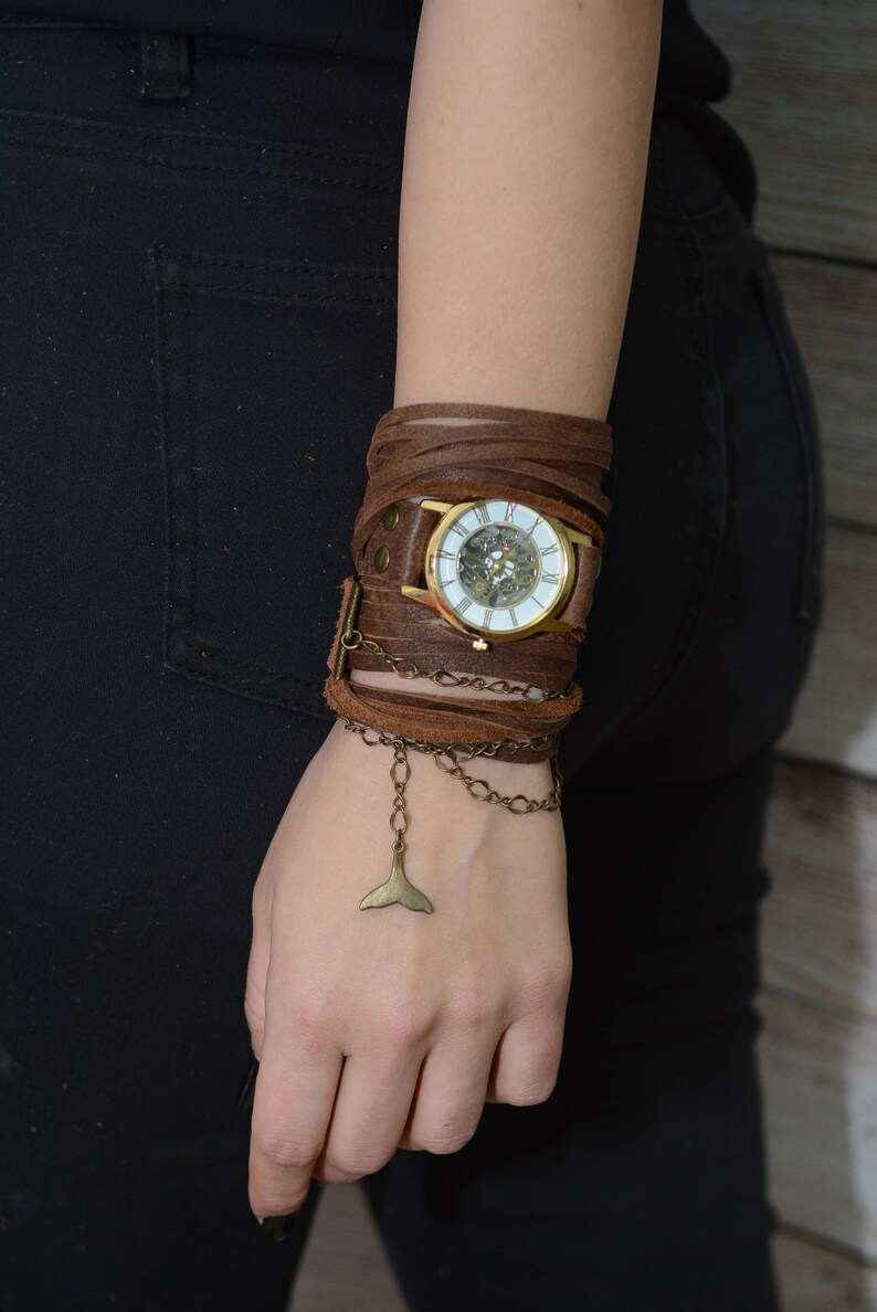 Leather Wrap Around Watch Wrap Watch for Woman Wrap Watch | Etsy