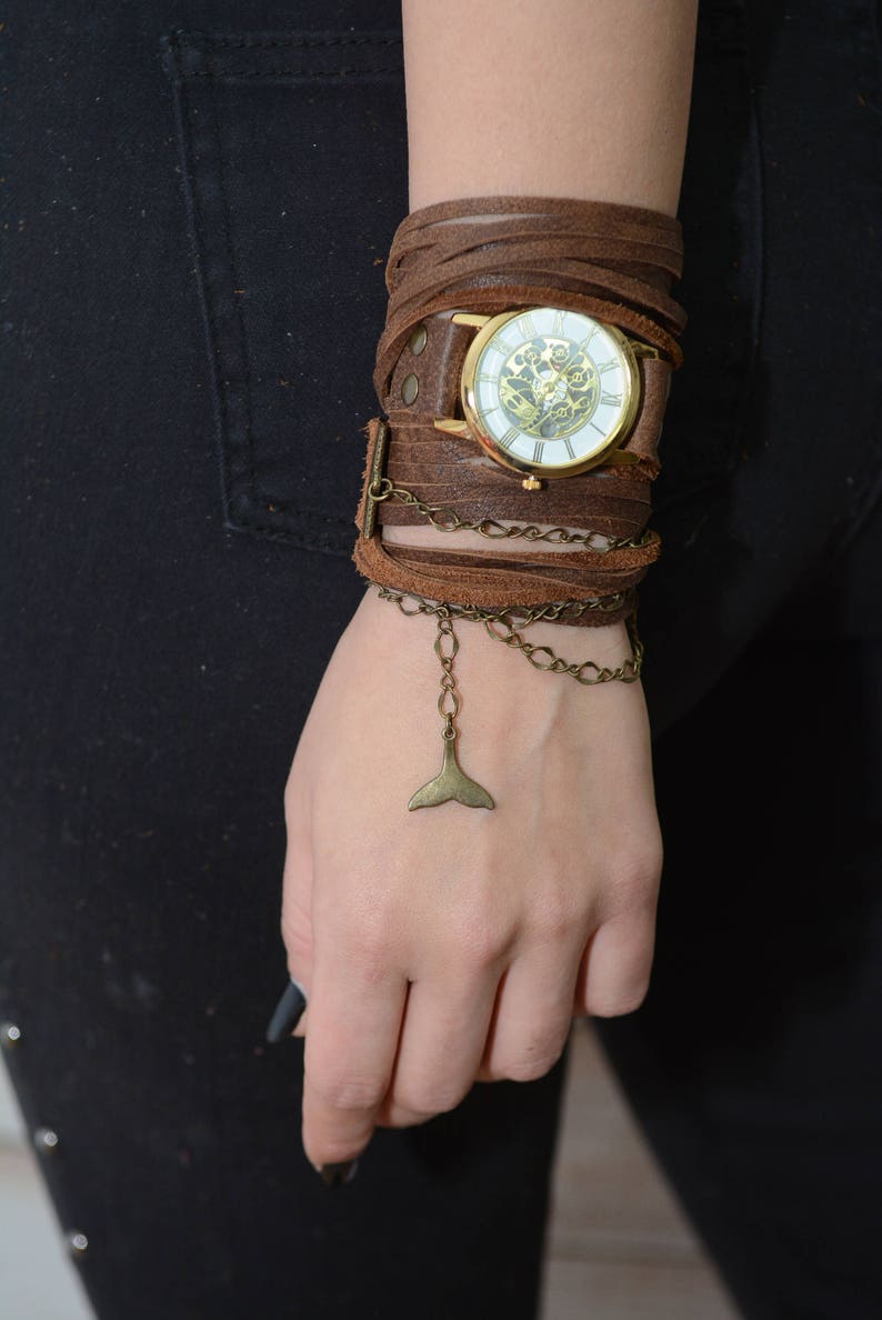 Leather Wrap Around Watch Wrap Watch for Woman Wrap Watch | Etsy