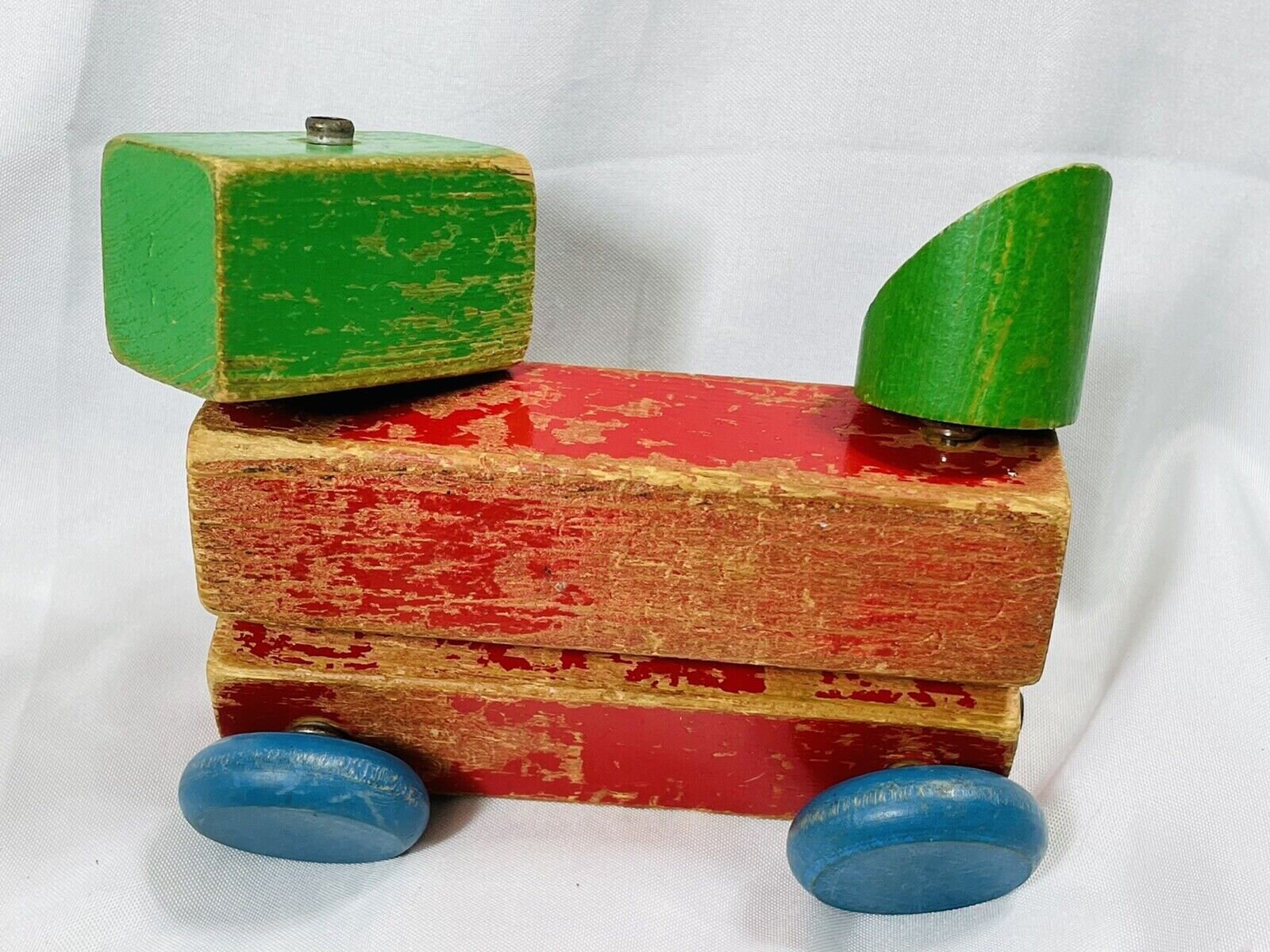 Snap N Play Vintage Wooden Building Blocks With Button Snap Lot 41 ...