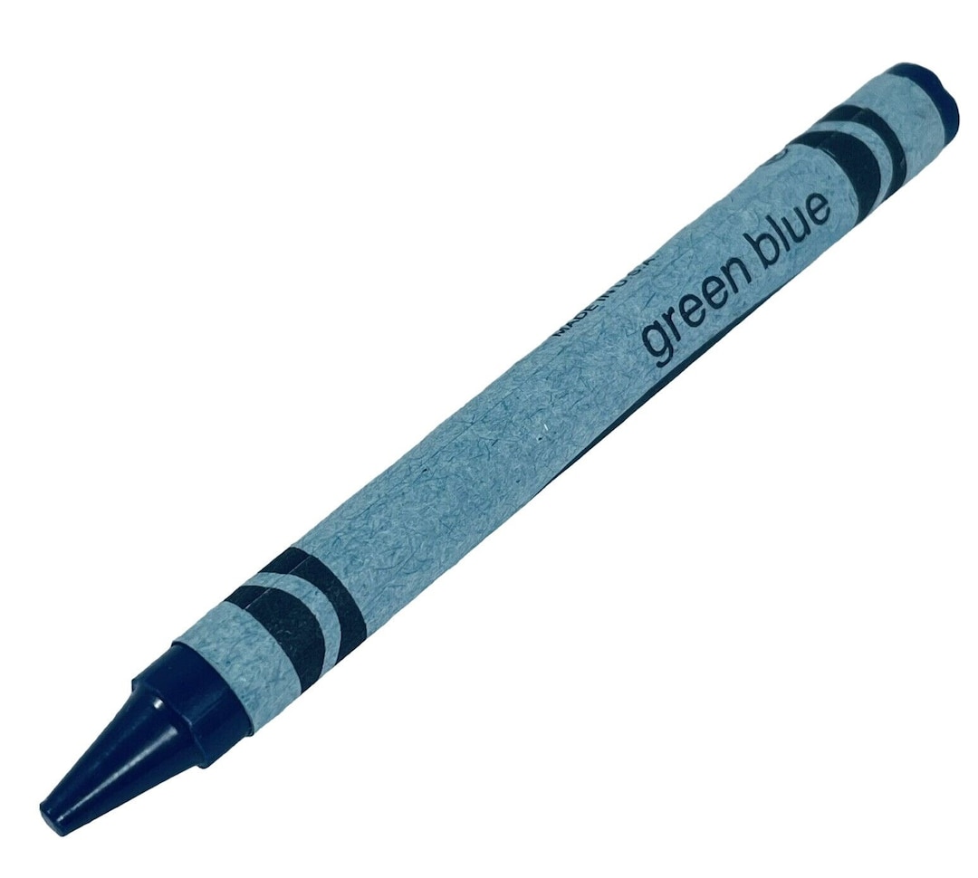 Green Blue Retired Crayola Collector Crayon Discontinued - Etsy