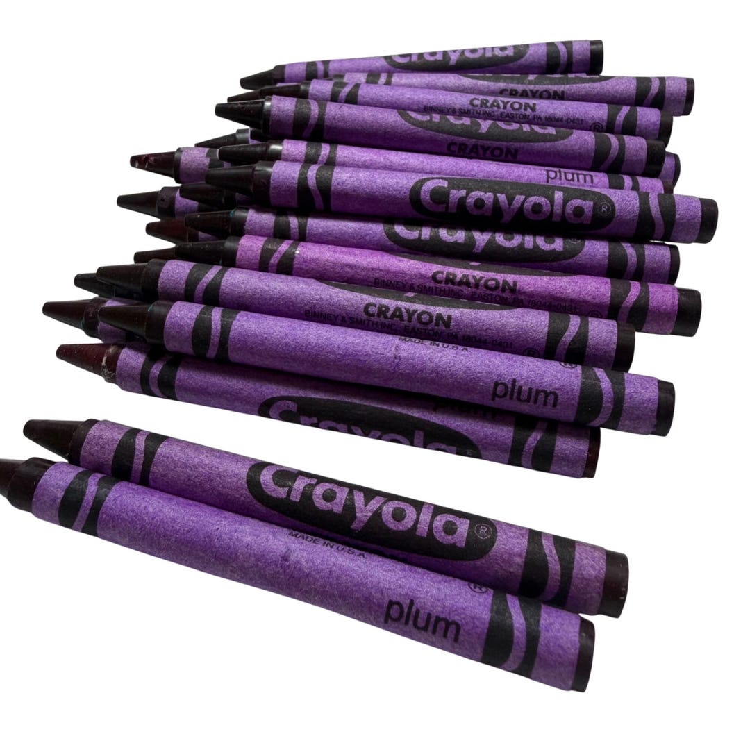 Vintage Hard to Find Crayola Plum Crayons Lot of 24 Collectors - Etsy