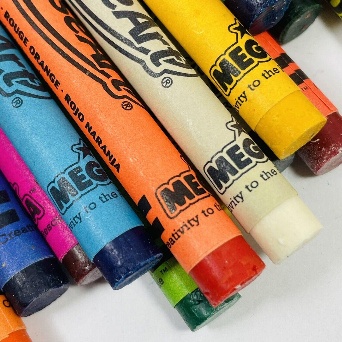 Roseart Mega Crayons Bonus 27 Bright Color Discontinued Rose Art ...