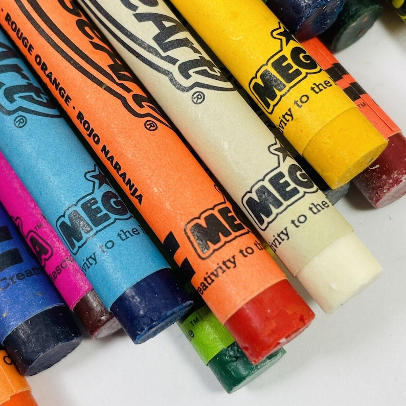 Roseart Mega Crayons Bonus 27 Bright Color Discontinued Rose Art ...