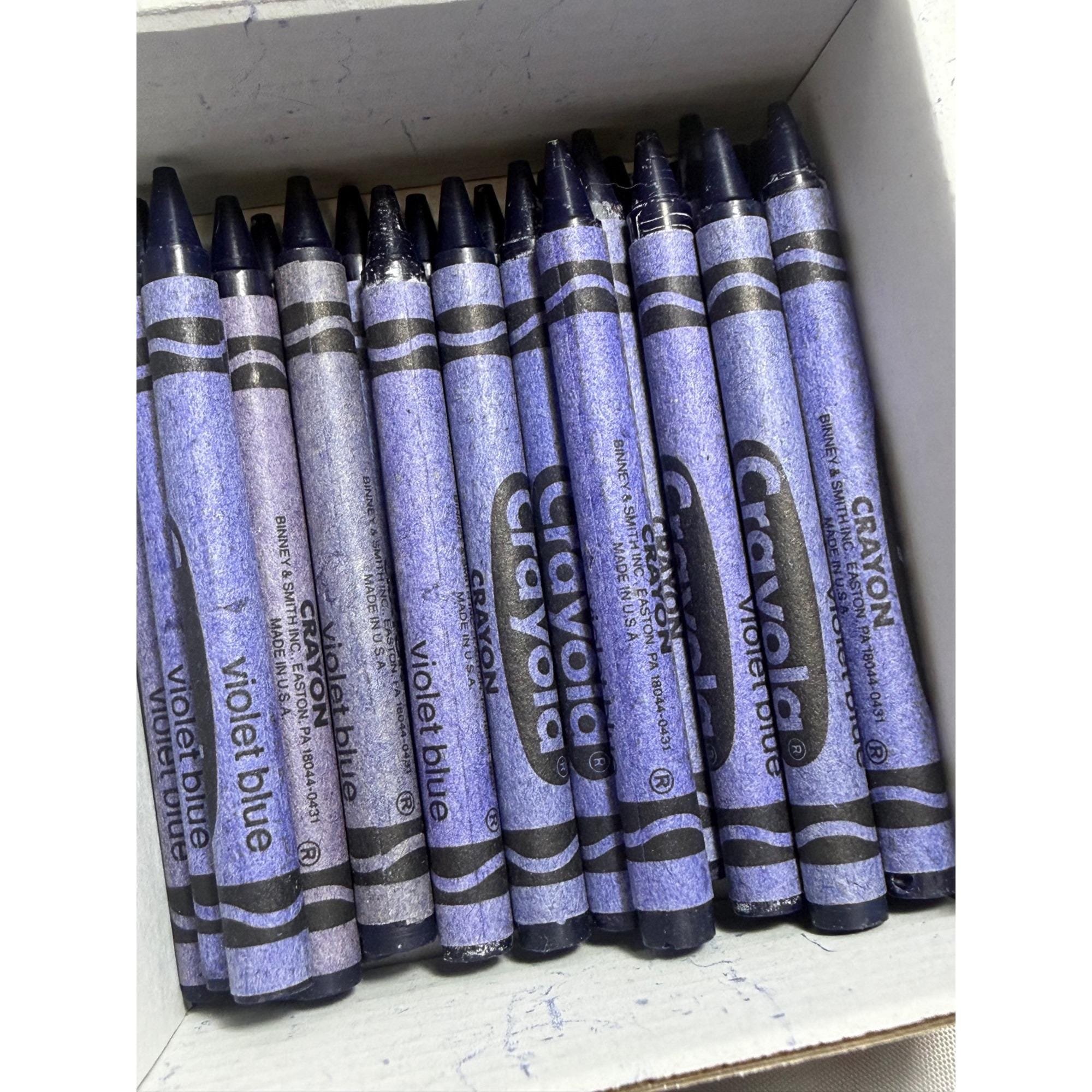 Retired Collectible Crayola Violet Blue Crayons Box of 24 - Etsy