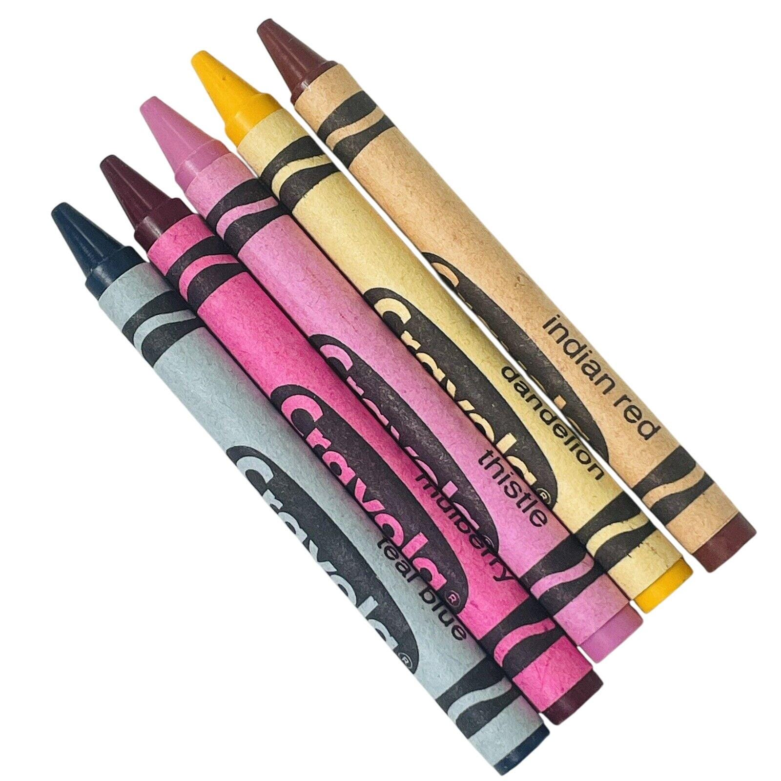 Crayola Crayon Retired Vintage 5 Loose NEW Indian Red Dandelion Thistle ...