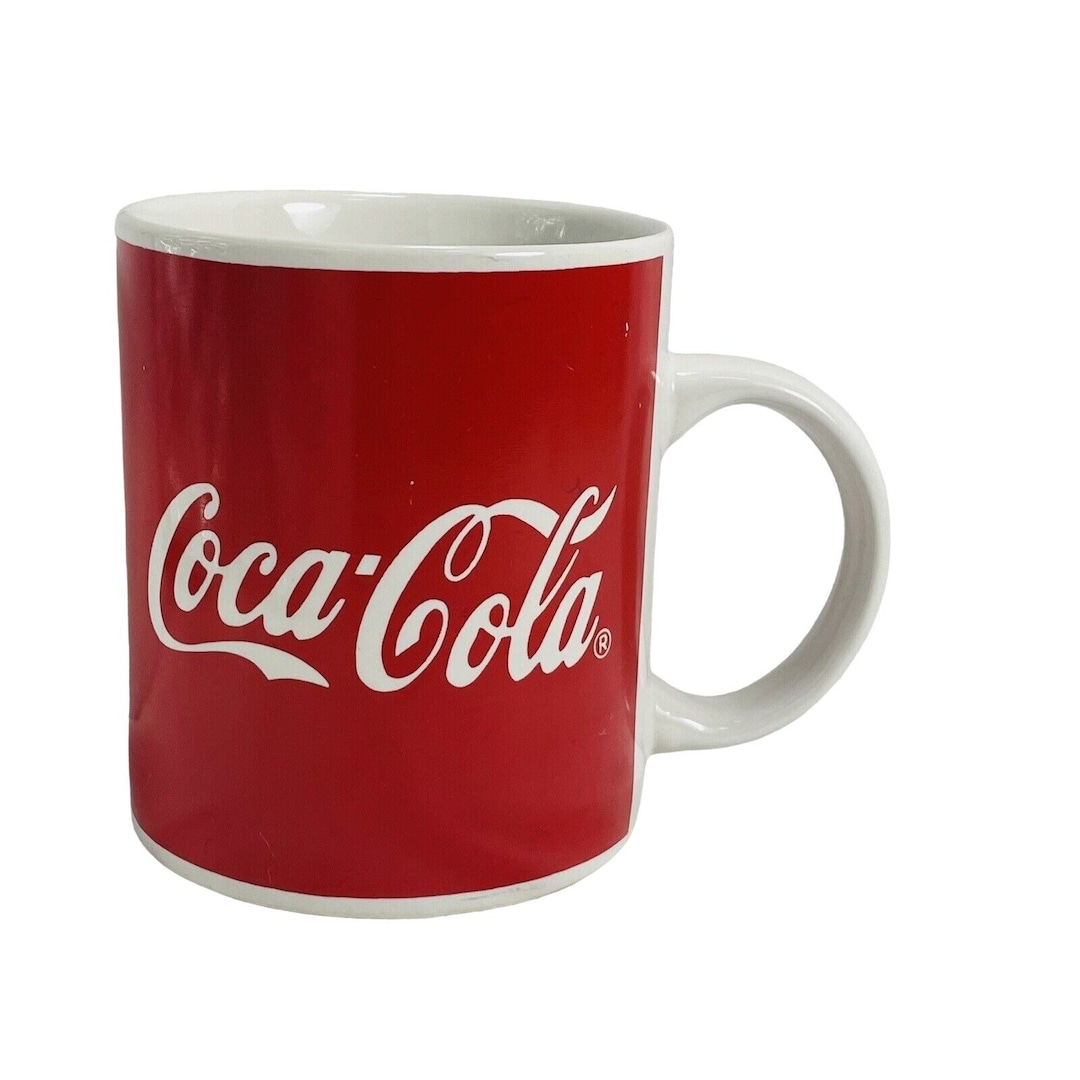 Coca Cola Soda Pop Company Logo Coffee Mug Cup Red White 10 Ounce ...