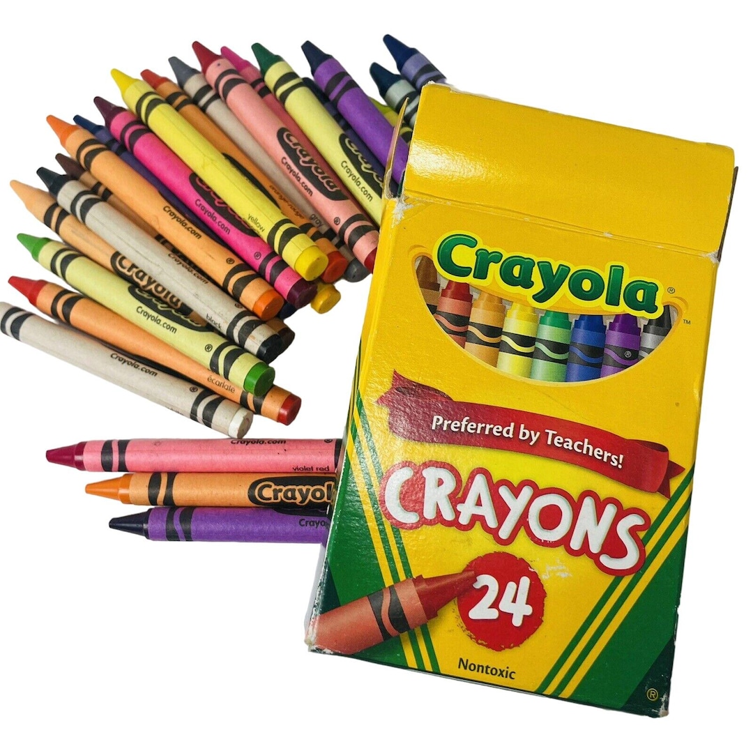 Crayola Crayon Box of 24 Colors 2012 With Children’s Retired Dandelion ...