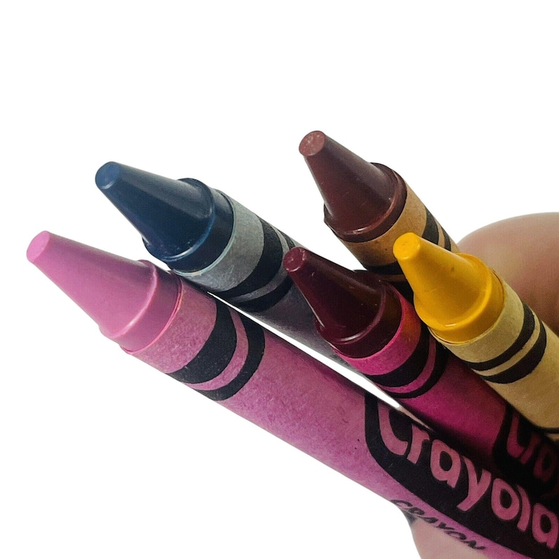 Crayola Crayon Retired Vintage 5 Loose NEW Indian Red Dandelion Thistle ...