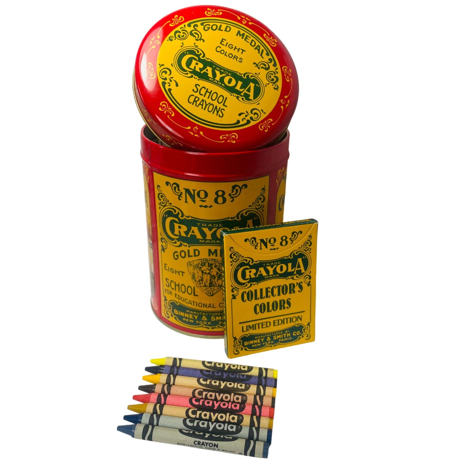 Vintage Crayola Retired Collectors Colors Crayons in Round Collector ...