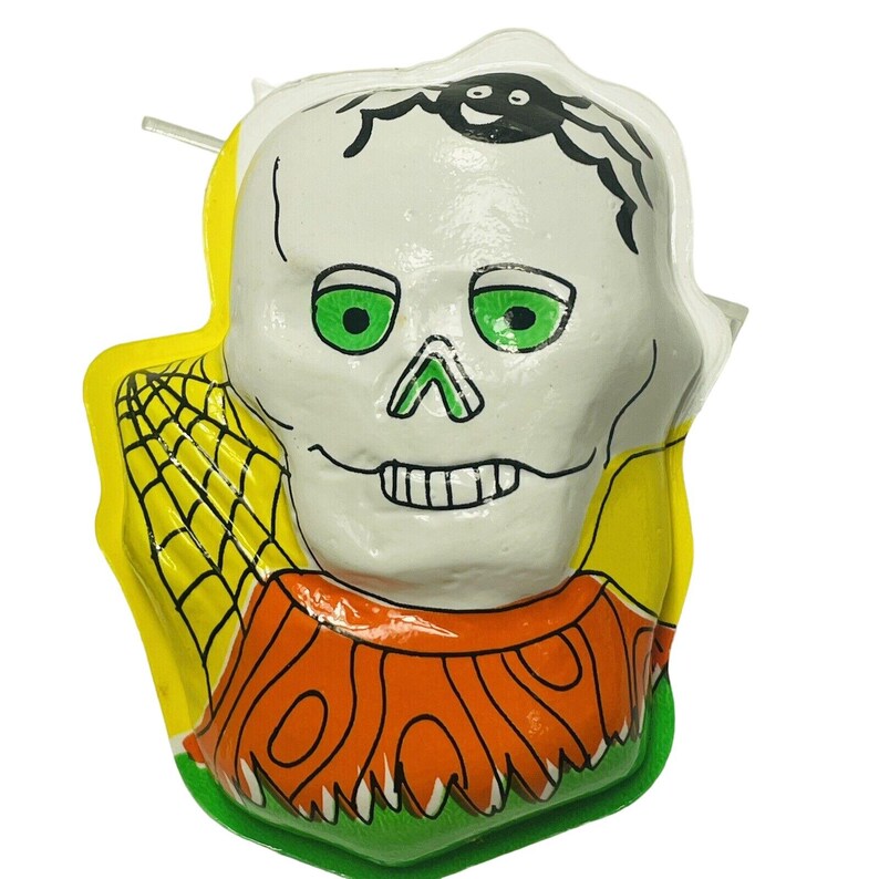 Vintage Vacuform 3D Molded Plastic Skull Corn Cob Halloween Candy ...