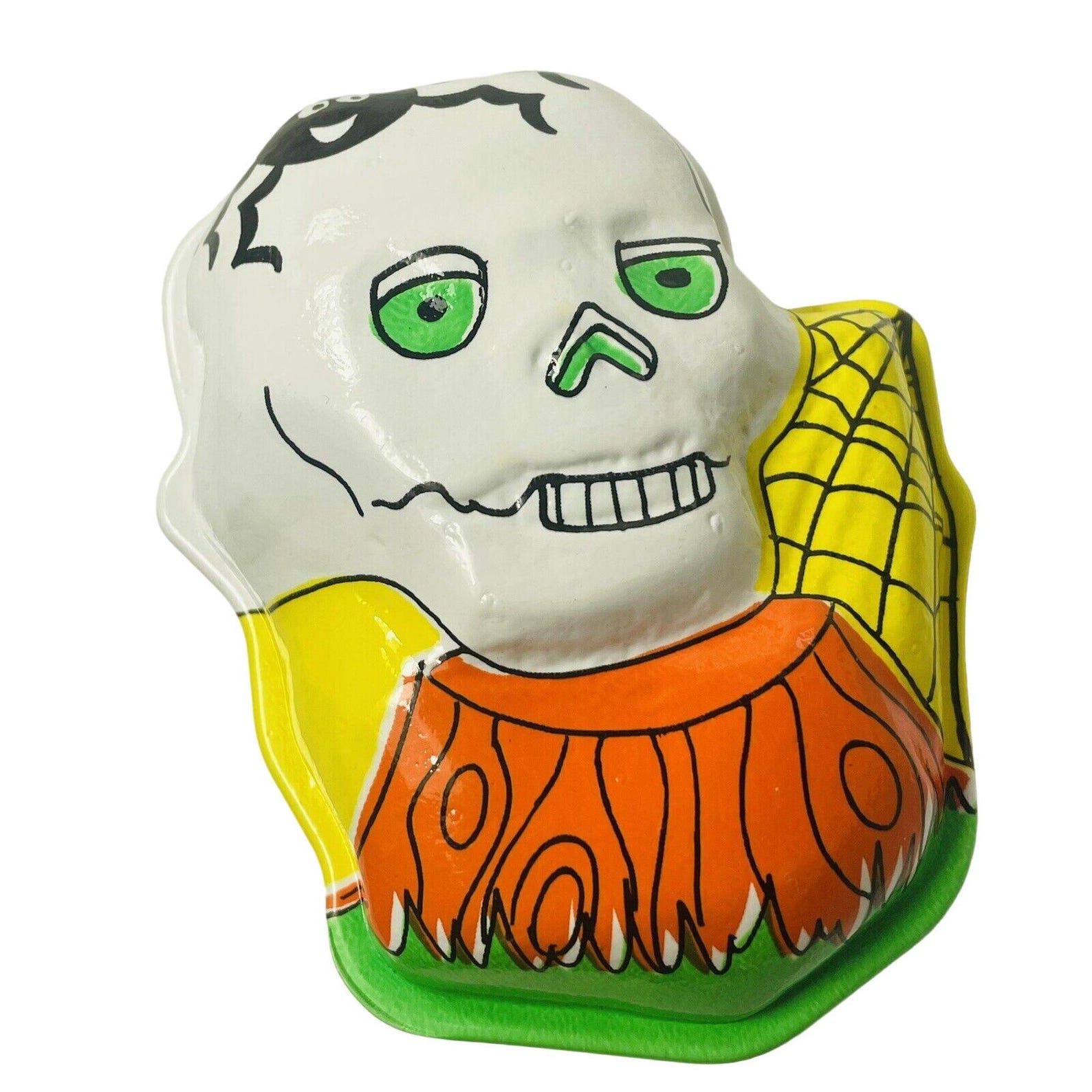 Vintage Vacuform 3D Molded Plastic Skull Corn Cob Halloween Candy ...