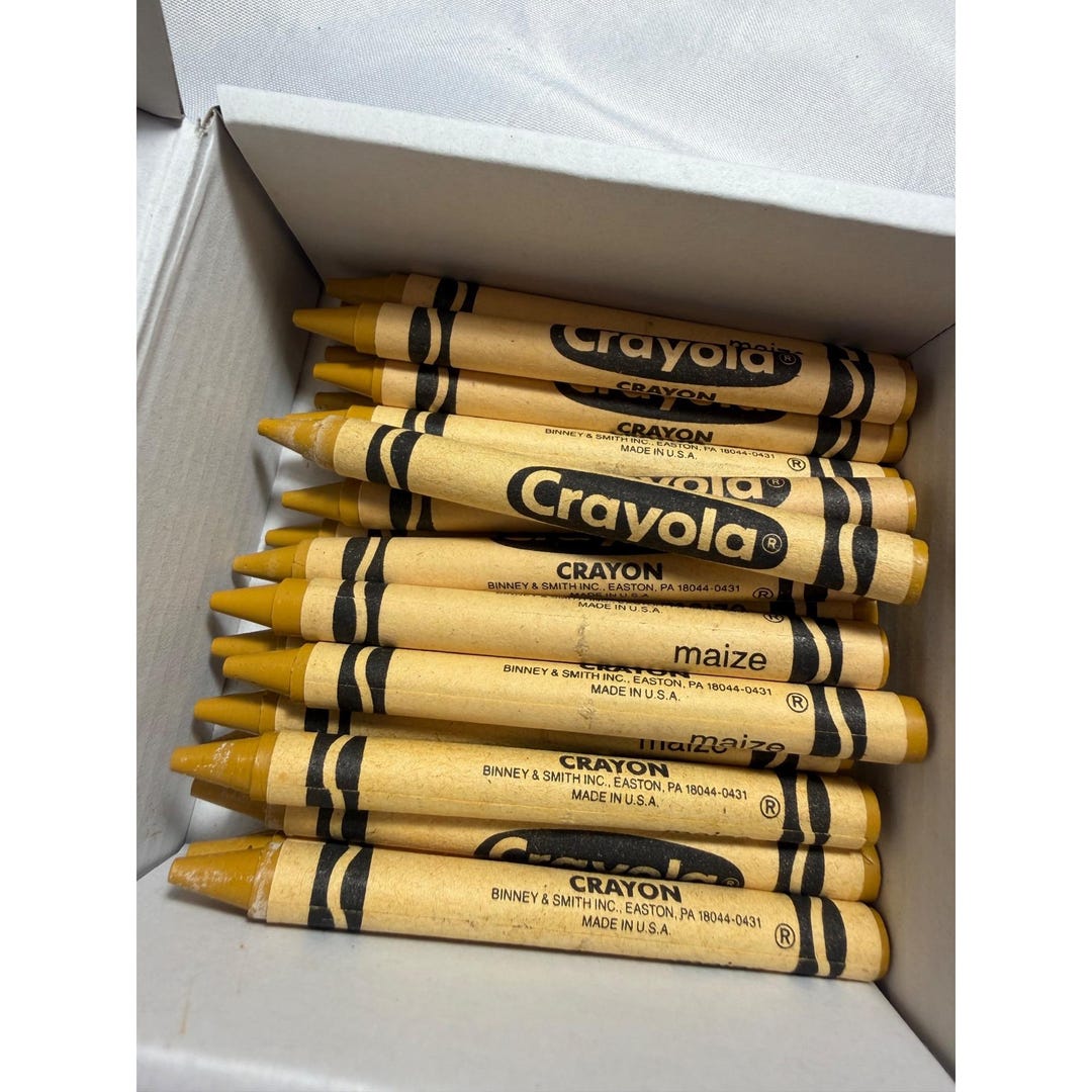 24 Crayola Retired Maize Color Crayon Vintage Collectiable - Etsy