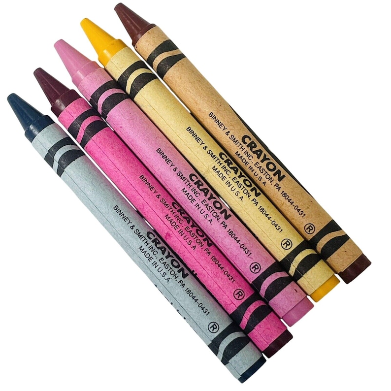 Crayola Crayon Retired Vintage 5 Loose NEW Indian Red Dandelion Thistle ...