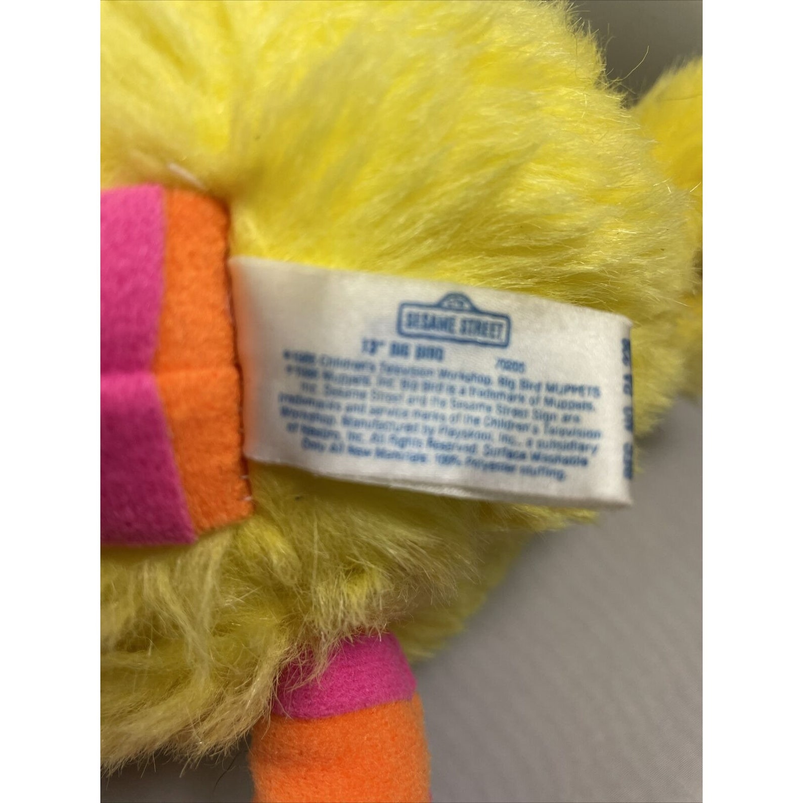 Big Bird Vintage Sesame Street Yellow Plush Animal Sesame Street ...
