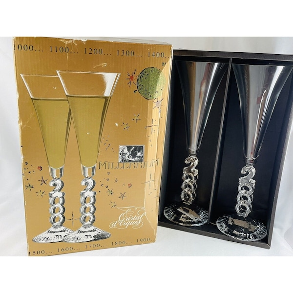 Millennium 2000 Champagne Glasses - Etsy