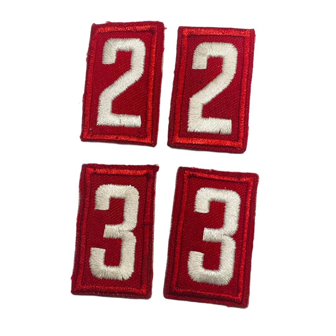 Vintage Boy Scouts of America Red & White Embroidered Uniform Numerals ...