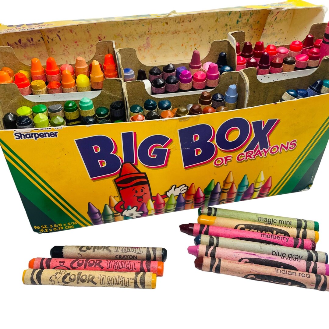 Crayola Big Box Vintage Crayons Sharpener Smell Scents Retired ...