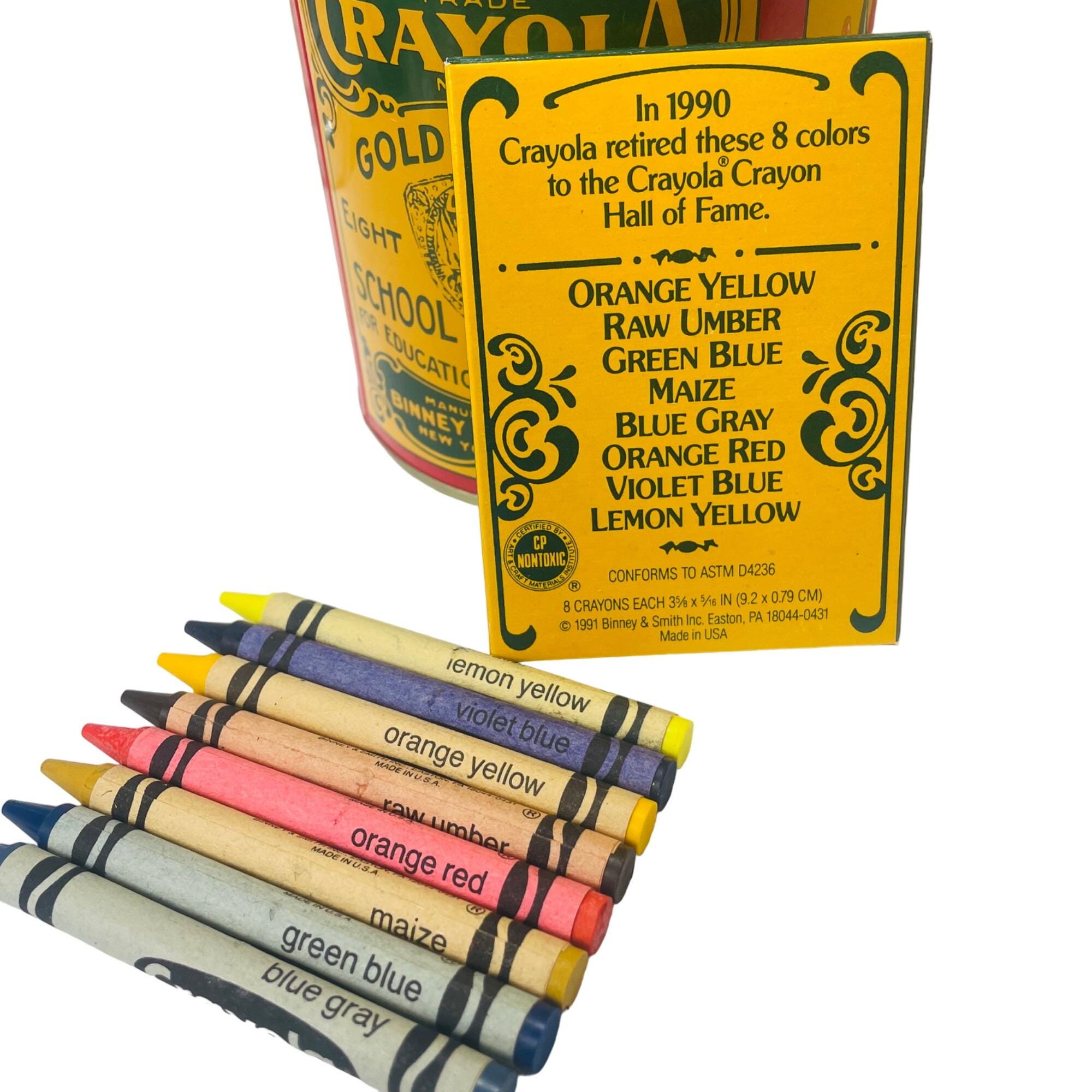 Vintage Crayola Retired Collectors Colors Crayons in Round Collector ...