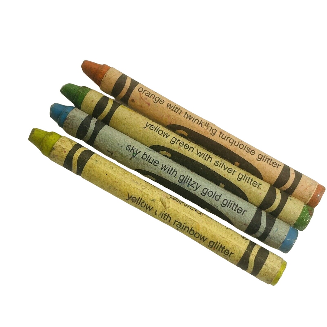 4 Long With Glitter Retired Name Change Crayola Crayons Permanent ...