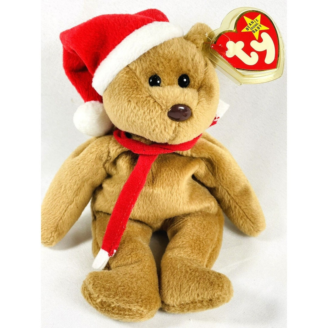 Ty 1997 Teddy 4200 Beanie Original Baby Bear 1996 W Holiday Scarf ...