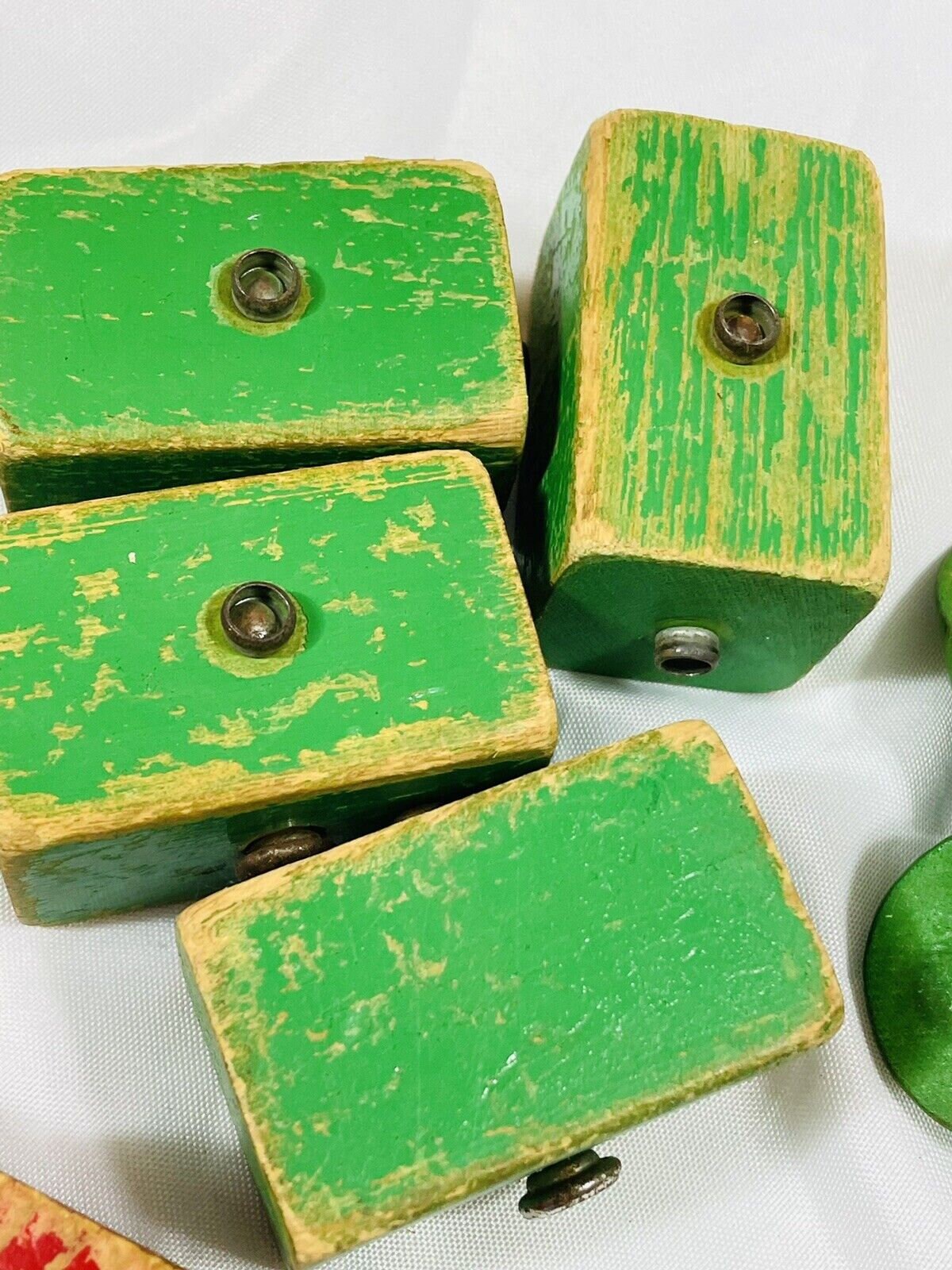 Snap N Play Vintage Wooden Building Blocks With Button Snap - Etsy