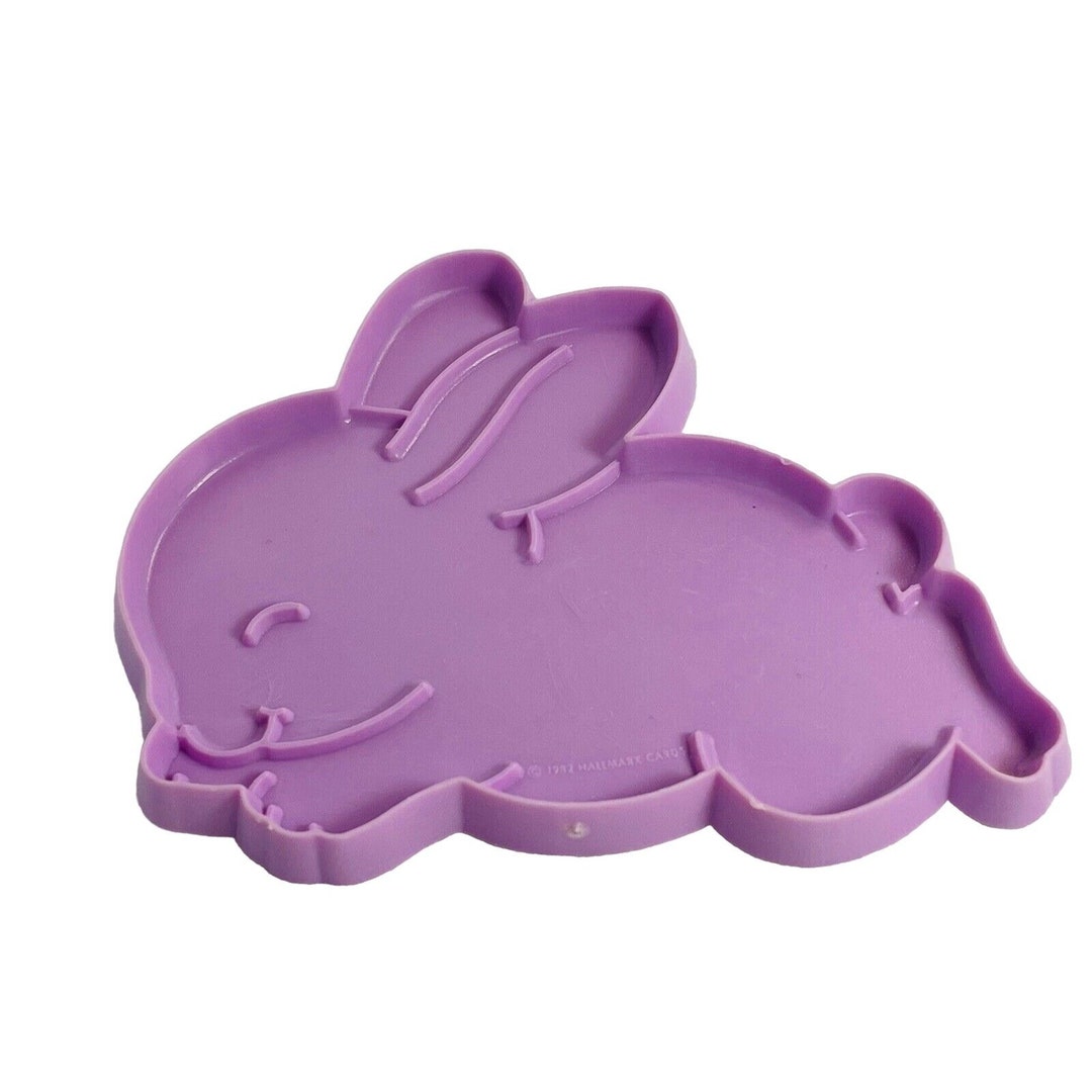 Hallmark Vintage Plastic Easter Bunny Rabbit 4 Imprint Lilac Cookie ...