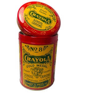 Vintage Crayola Retired Collectors Colors Crayons in Round Collector ...