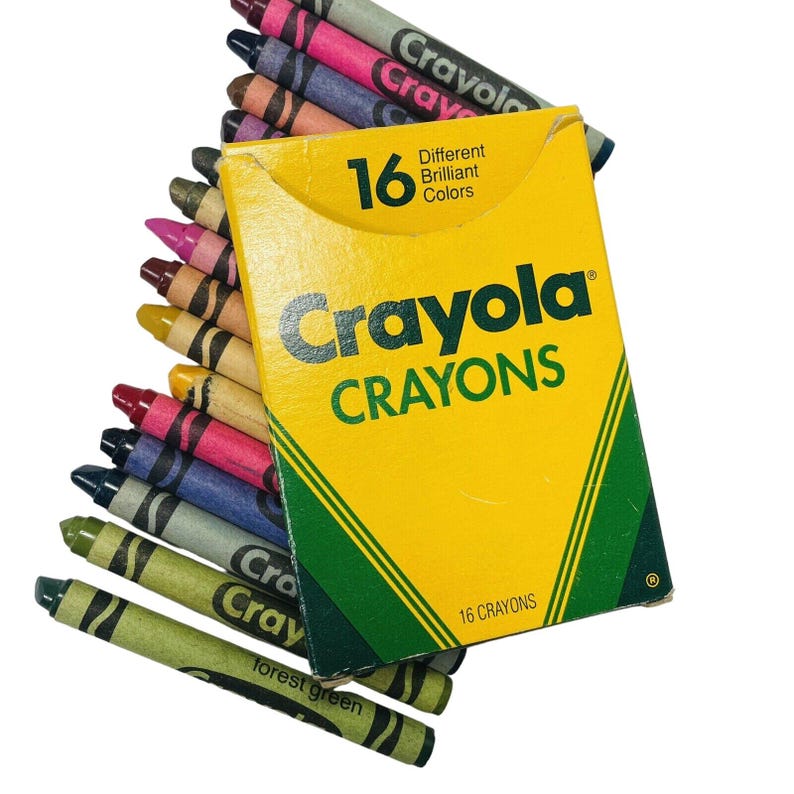 16 Retired & Hard to Find Crayola Crayon Collector Vintage Color Used ...