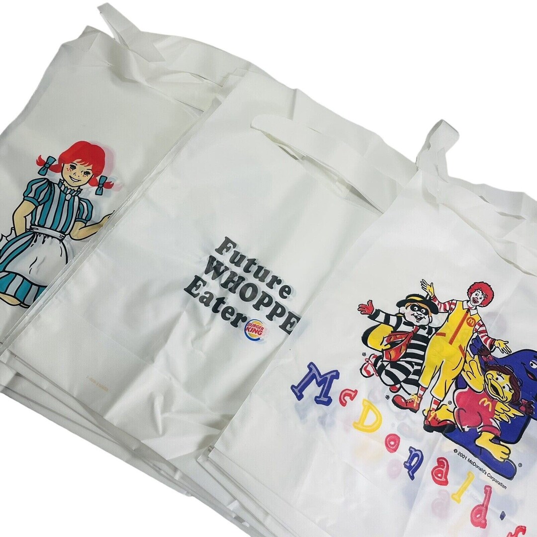 18 Mcdonalds Burger King Wendys Restaurant Plastic Disposable Bib ...