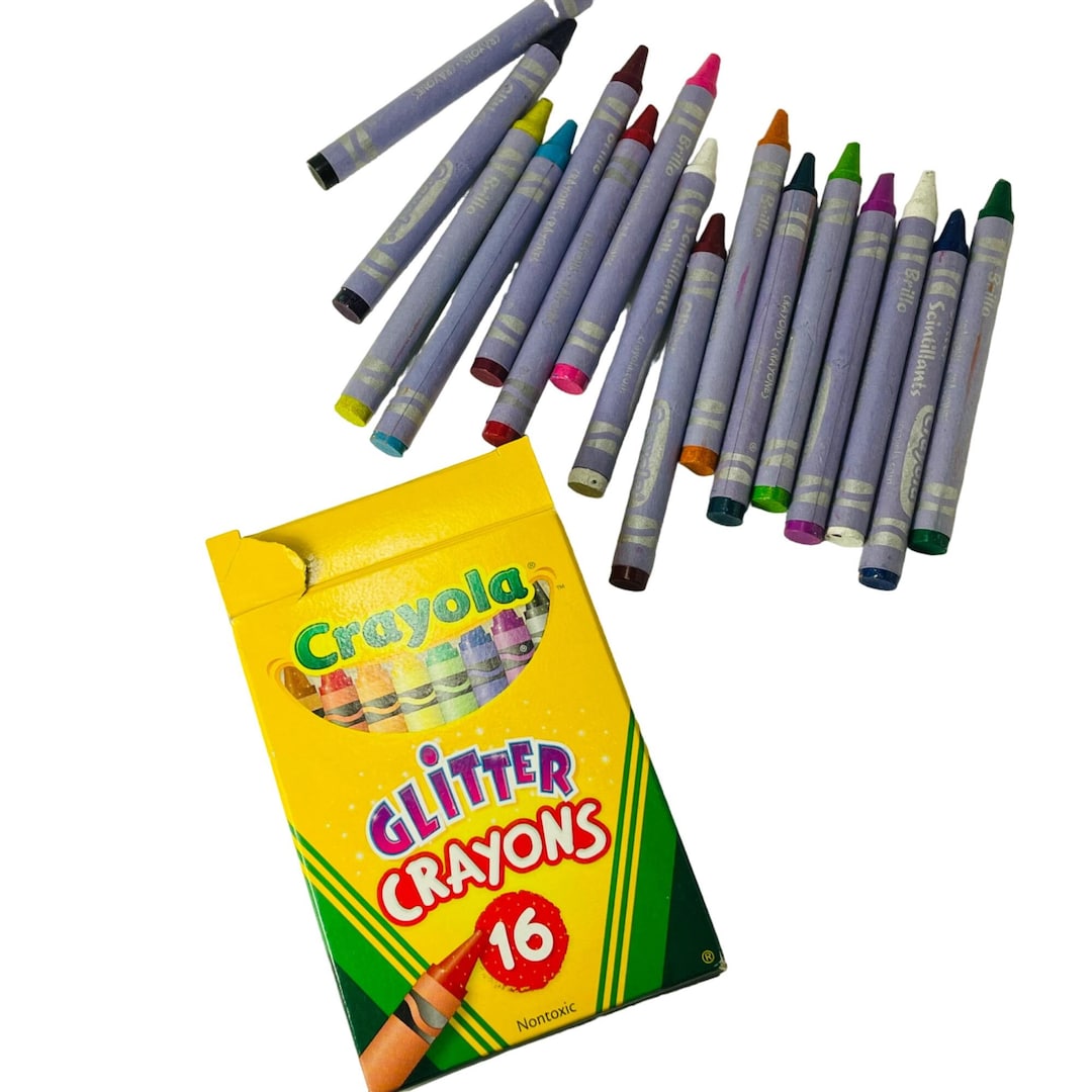 Crayola Glitter Crayons 16 Count Box Set 2010 Scintillants Brillo - Etsy