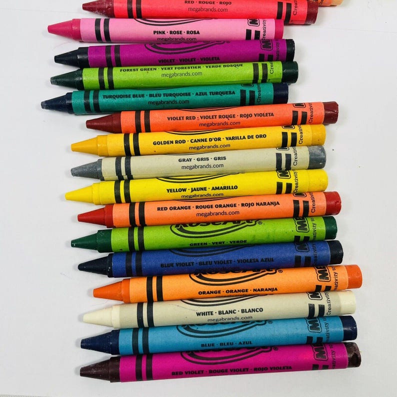 Roseart Mega Crayons Bonus 27 Bright Color Discontinued Rose Art ...