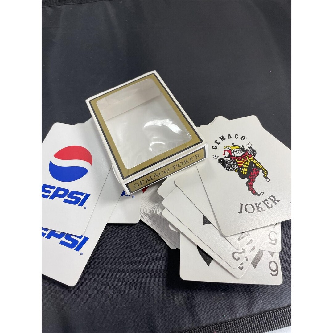 Gemaco Playing Cards Pepsi Ad Plastic Coated Fine European Paper ...