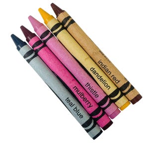 Crayola Crayon Retired Vintage 5 Loose NEW Indian Red Dandelion Thistle ...
