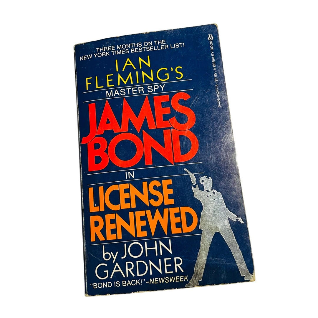 James Bond License Renewed by John Gardner Paperback Vintage Book - Etsy