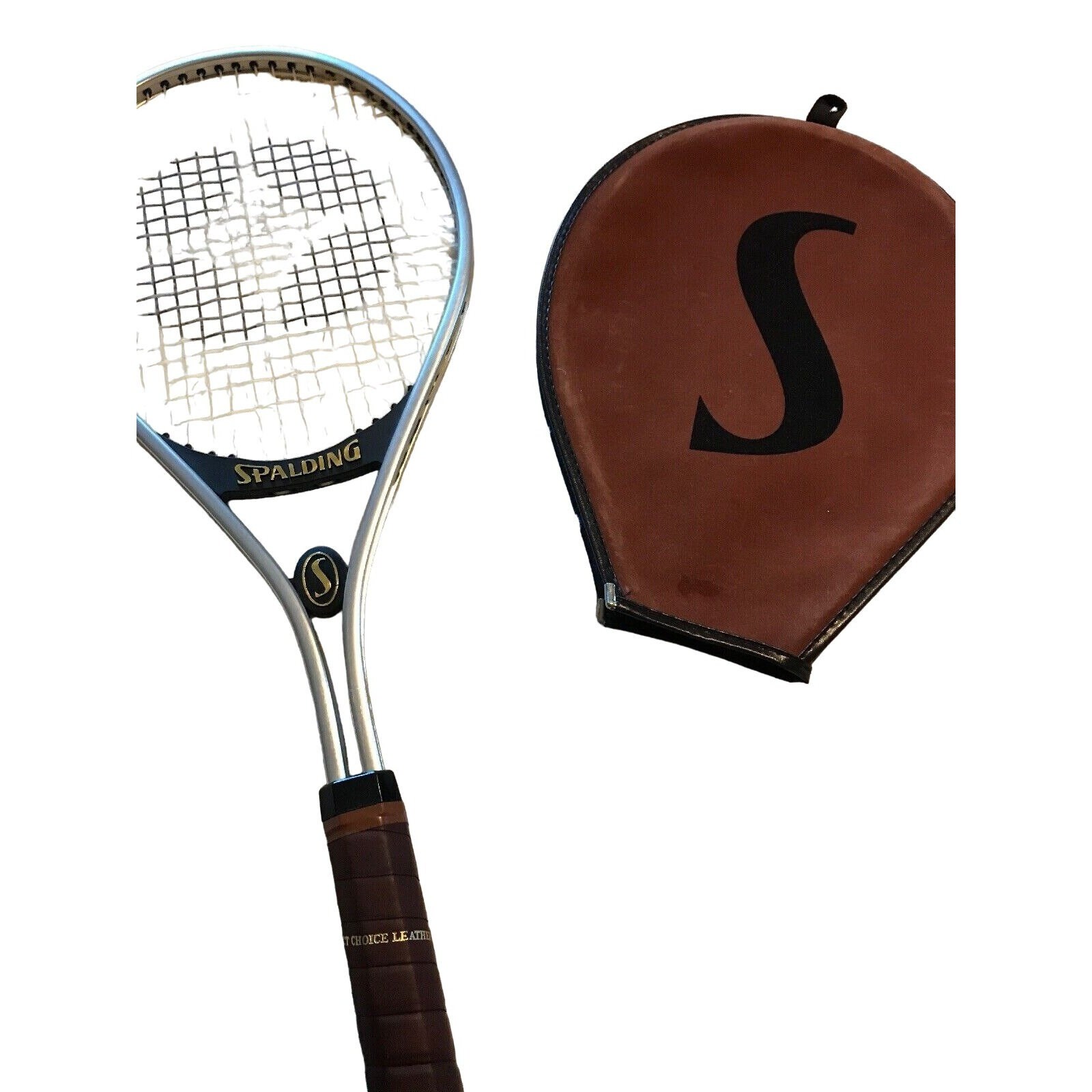 Spalding Targa Tennis Sport Racket & Brown Cover 4L Aluminum Alloy ...
