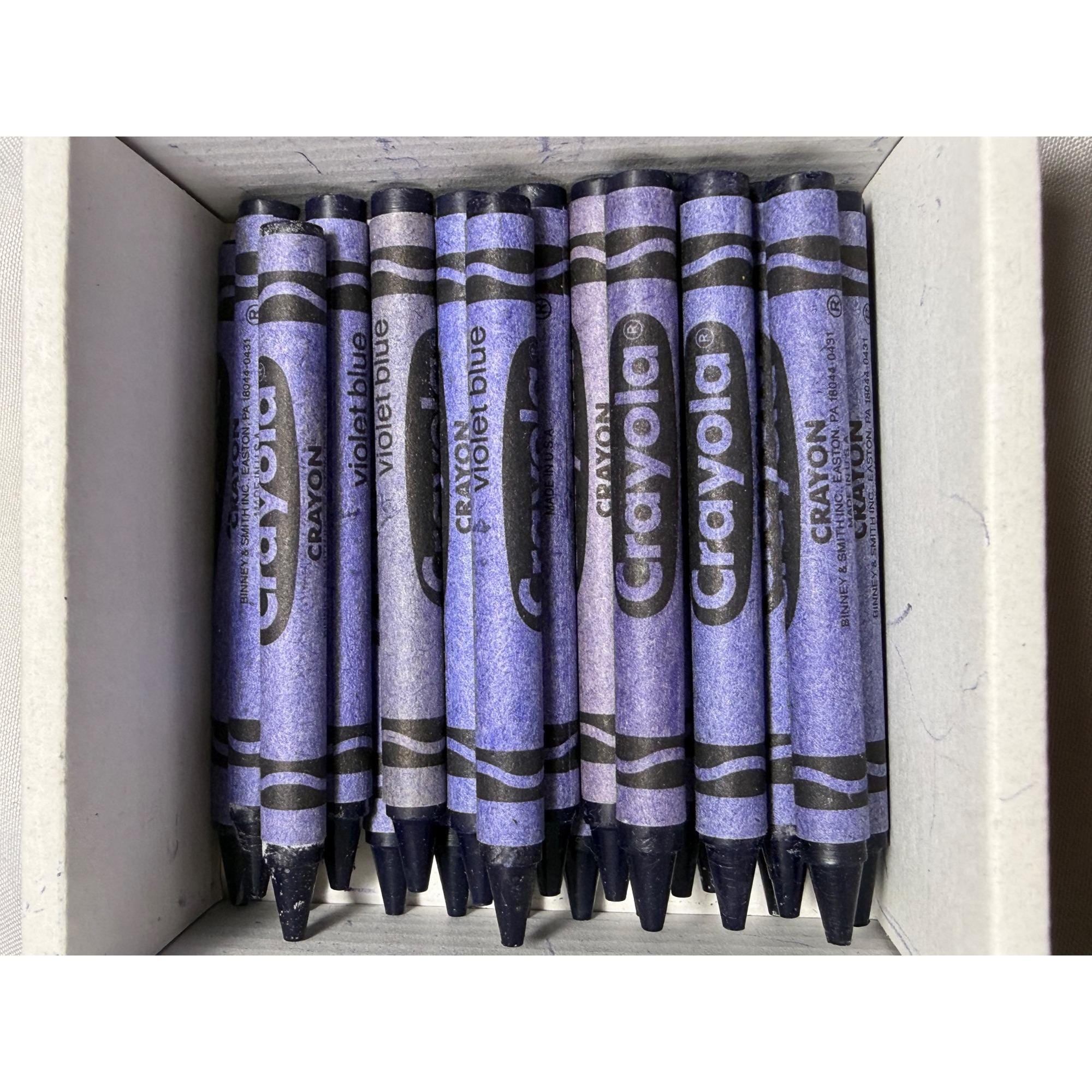 Retired Collectible Crayola Violet Blue Crayons Box of 24 - Etsy